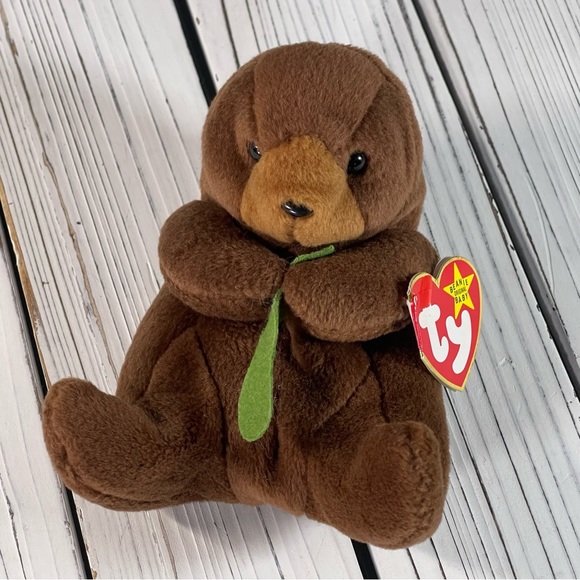 Ty | Toys | Ty Beanie Baby Babies Seaweed The Otter With Tags Style 480 ...